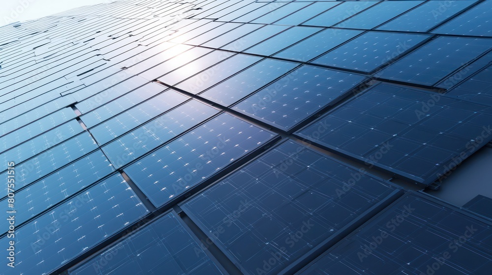 solar panel array gracefully integrated into the roof of an eco ...