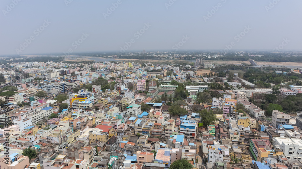 Beautiful City View of Tiruchirappalli From the Rock fort Temple ...