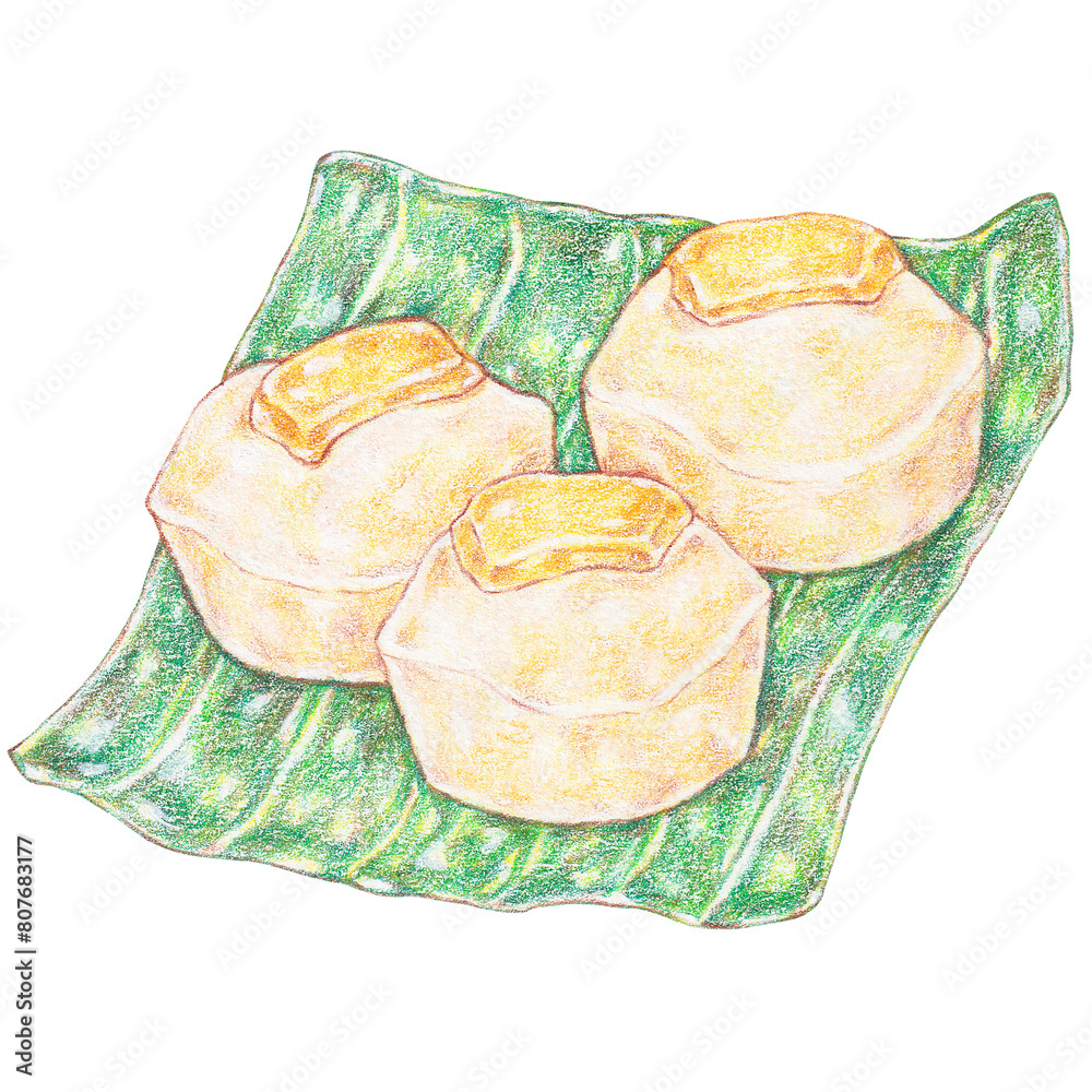 cheese puto with egg whites, steamed rice cake, filipino desserts color ...