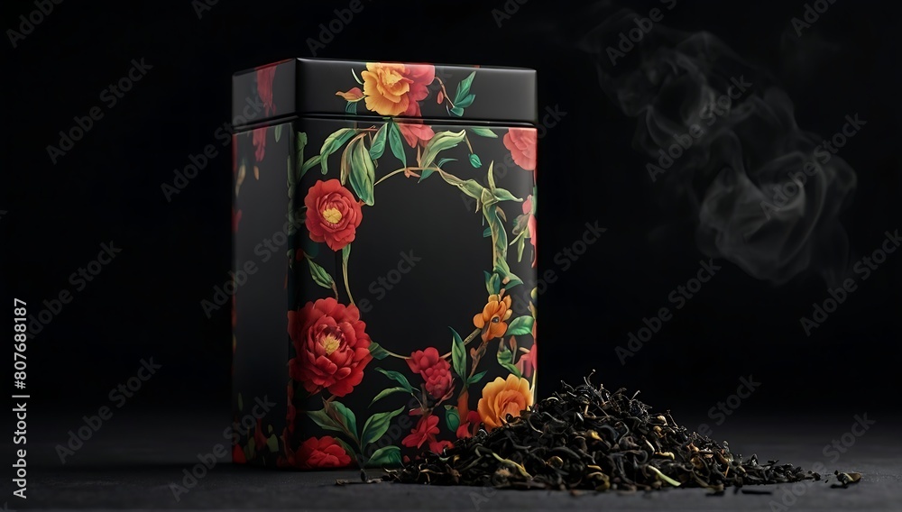 blank tea packaging mockup with tea. Organic tea branding and packaging ...