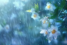 Flowers In The Rain Free Stock Photo - Public Domain Pictures