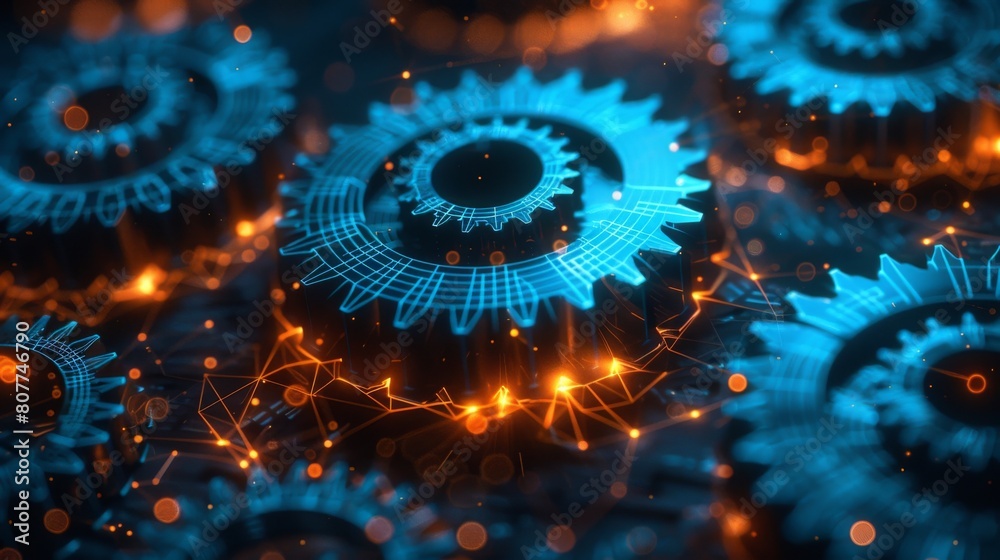 Concept of cogs and gear wheel mechanisms, managing projects ...