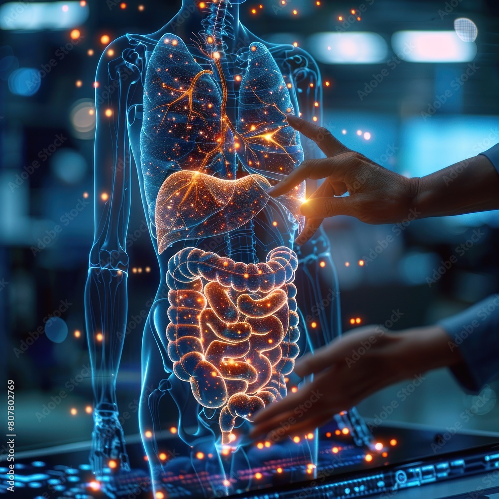 Human organs, showing their role in human life for body balance ...