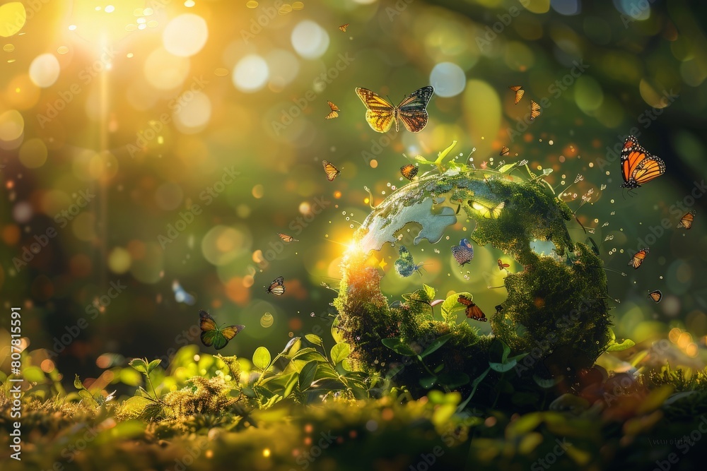 Bokeh photo of mother earth gaia is looking after her children, the ...