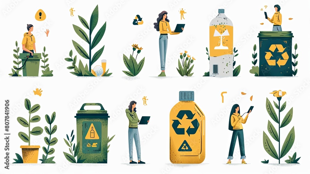 Drawings showing planting trees and reducing global warming in all ...