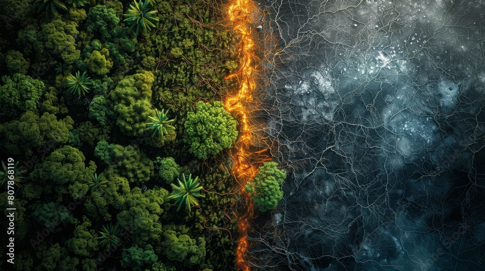 Stop deforestation. Save the planet. Stock Photo | Adobe Stock