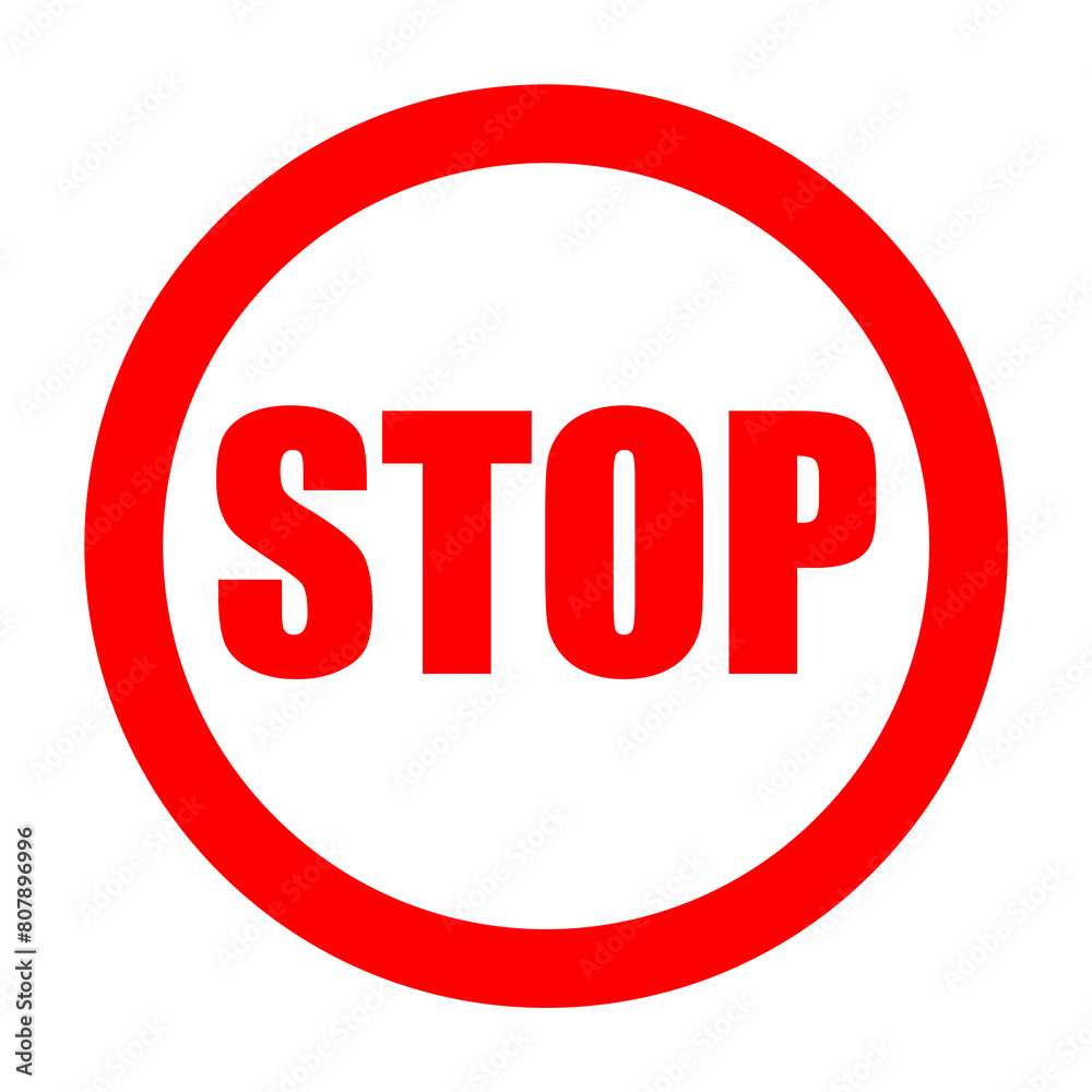 red stop sign on transparent background. flat style. red stop sign for ...