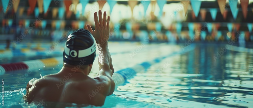 Pool: Professional Trainer Training Future Champion Swimmer ...