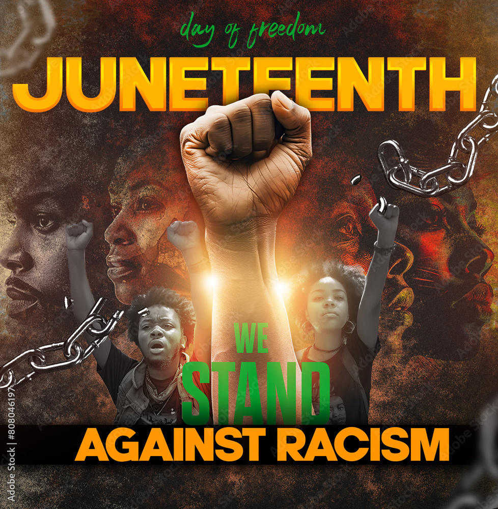 Juneteenth freedom day poster design Happy Juneteenth social post ...