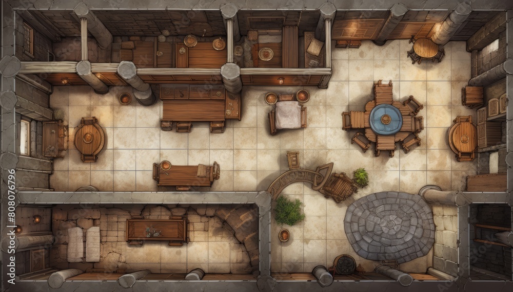 Stock-Illustration „dungeons and dragons top down battlemaps medieval ...