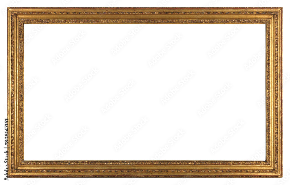 Large wide picture frame on a transparent background, in PNG format ...