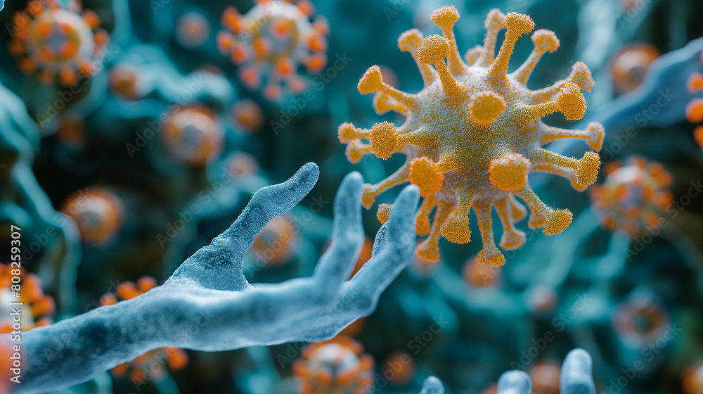 Alien hand touches the virus. New generation of dangerous corona flu ...
