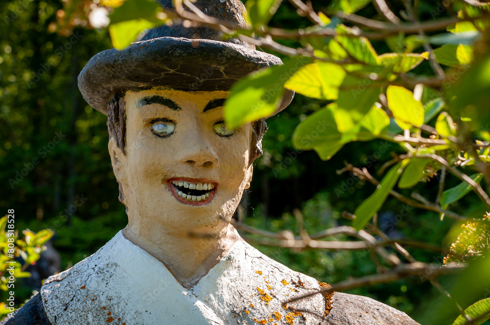 Parikkala, Finland. Sculptures by artist Veijo Ronkkonen. The park ...