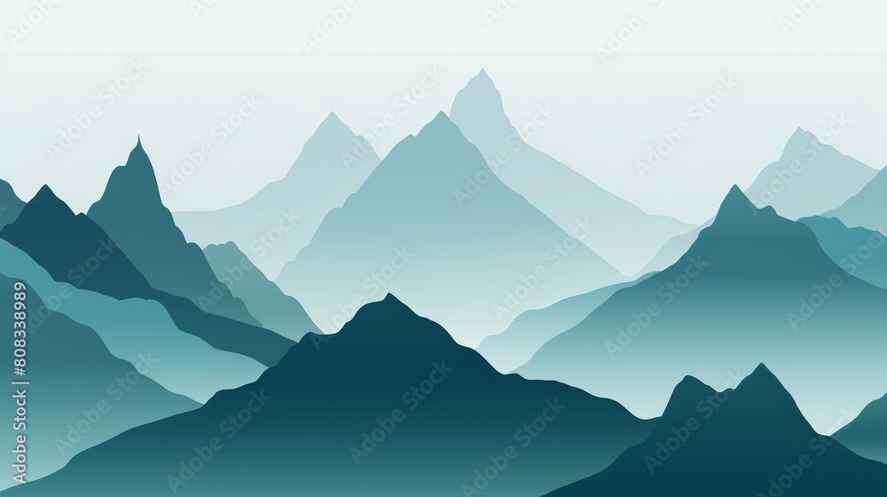 A sleek, minimalist infographic that uses the silhouette of a mountain ...