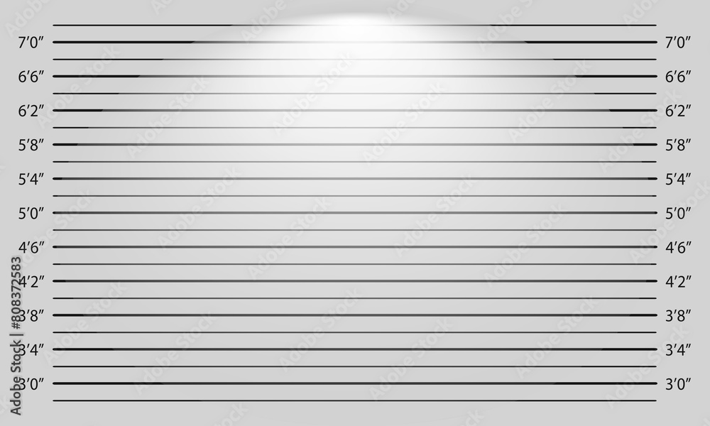 Line up mugshot template with lighting effect. Background for burglar ...
