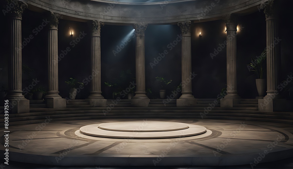 Background podium column 3d roman luxury greek white ancient display ...
