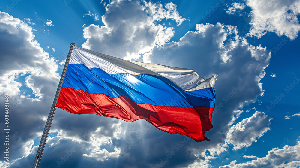 Russian Flag Waving, Proud, National Symbol Stock Photo | Adobe Stock