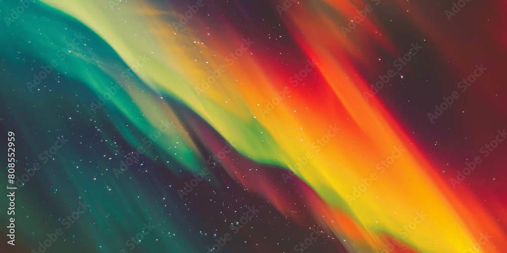 rainbow gradient overlay with blurred stars and a dark background ...