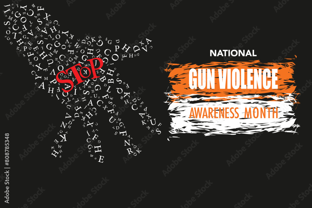 Gun Violence Awareness Month background or banner design template ...