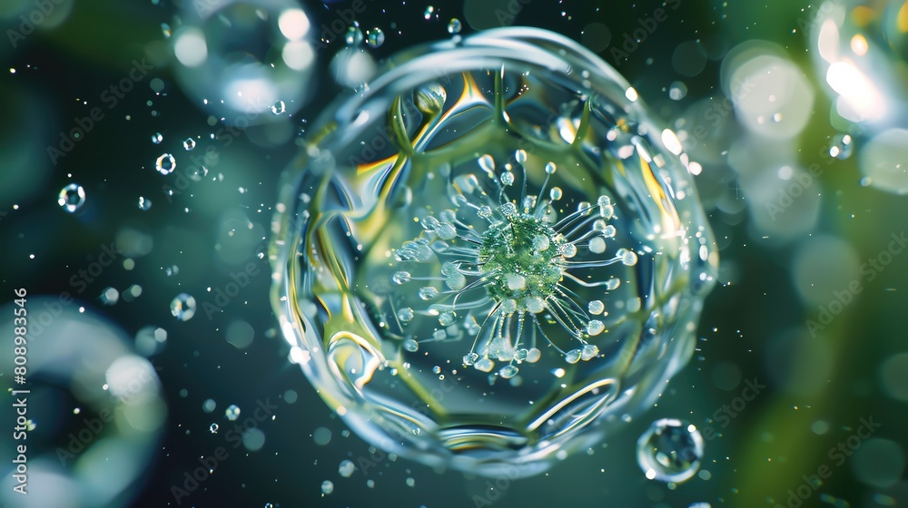 The life cycle of a single water droplet, magnified to show its ...