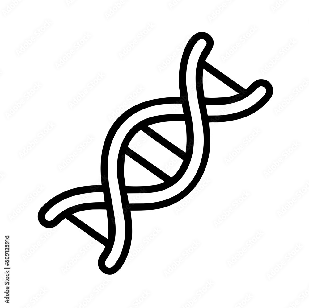 Stock-Vektorgrafik „Vector Black and White DNA Double Helix Icon on ...