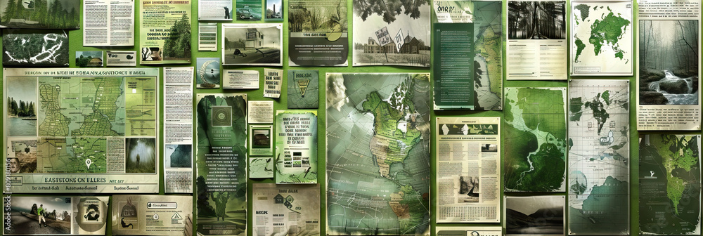 Environmental Activist's Wall: Displaying protest posters ...