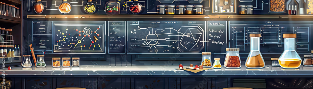 Food Scientist's Lab Wall: Featuring food chemistry charts, sensory ...