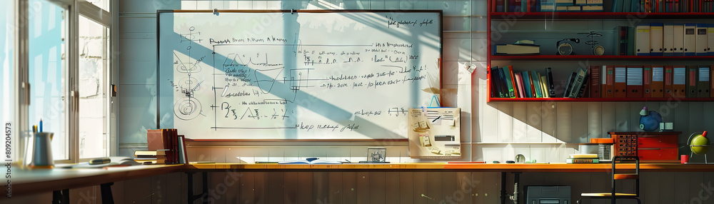Mathematician's Office Wall: Displaying mathematical formulas, proof ...