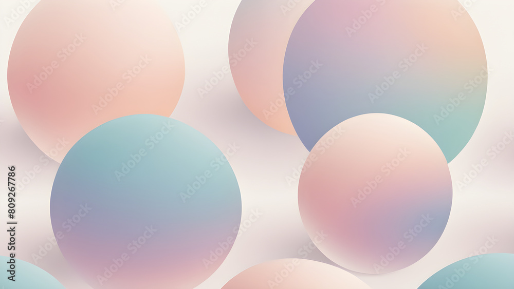 Pastel colored circular sphere, geometric graphic diagram that can be ...