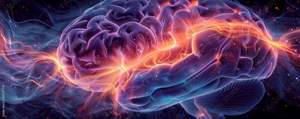 An abstract depiction of the human brain as a complex network of ...