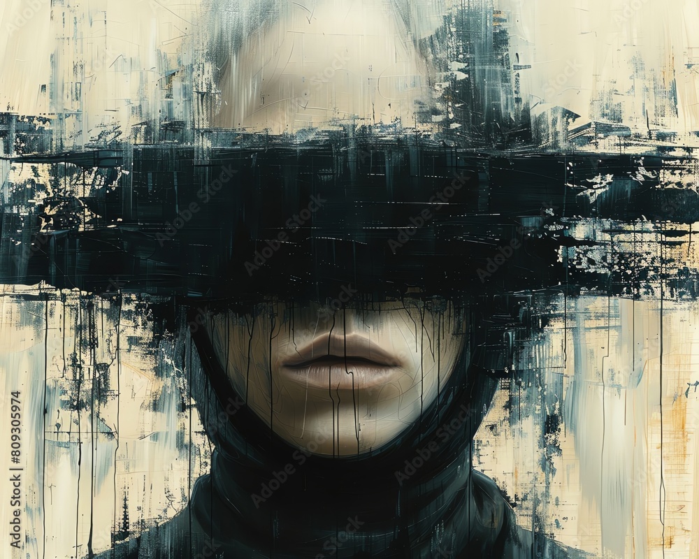 Explore the juxtaposition of futuristic graphic design trends with a ...