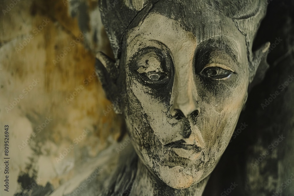 Abstract classic stoic ancient greek, roman sculpture. Portraying a ...