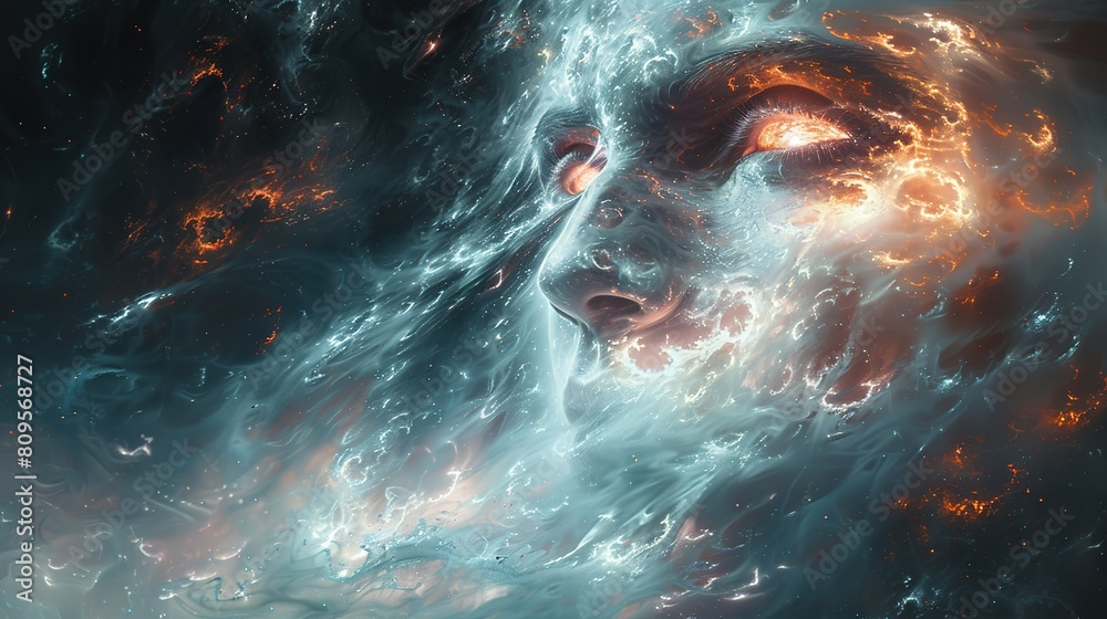 Futuristic high-definition digital fusion, clever integration of ...