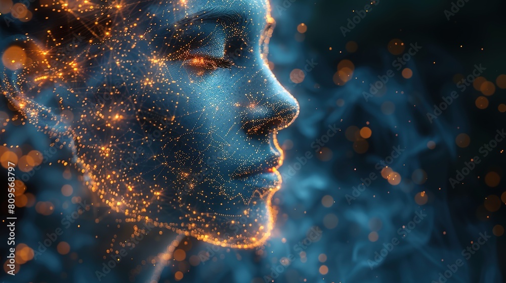 Futuristic high-definition digital fusion, clever integration of ...