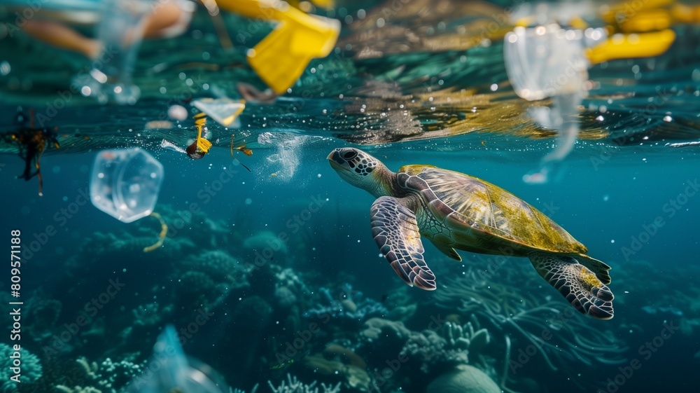 Capture the impact of pollution on marine life with this powerful image ...
