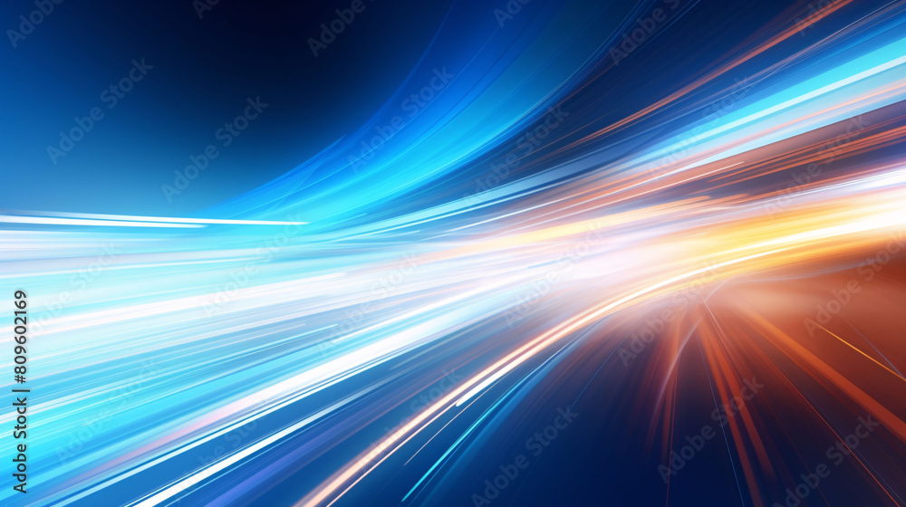 Futuristic abstract background with blue lines and lights, abstract ...