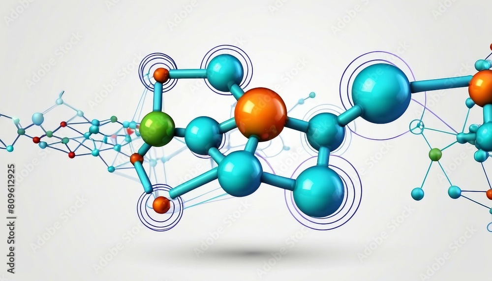 Atomic Connectivity Abstract Molecular Structure Background
