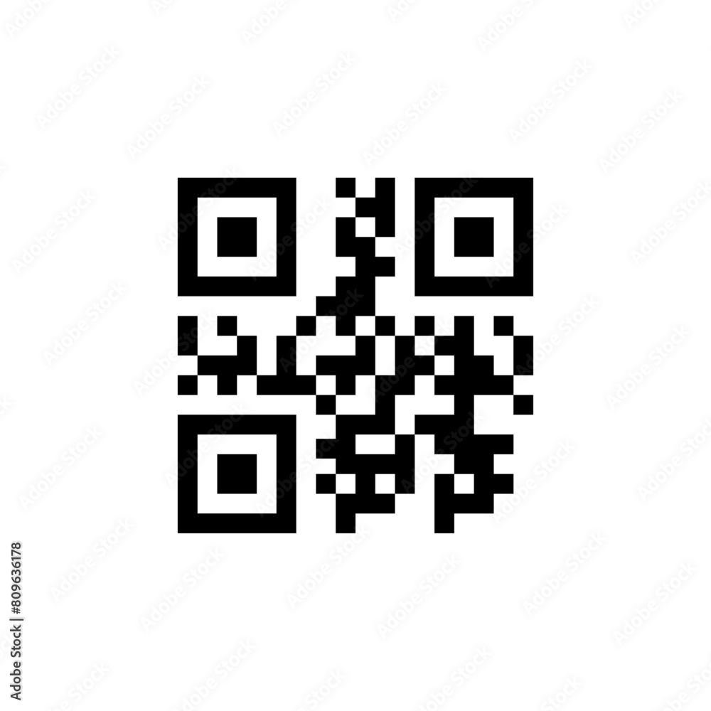 QR Code flat vector icon. Simple solid symbol isolated on white ...
