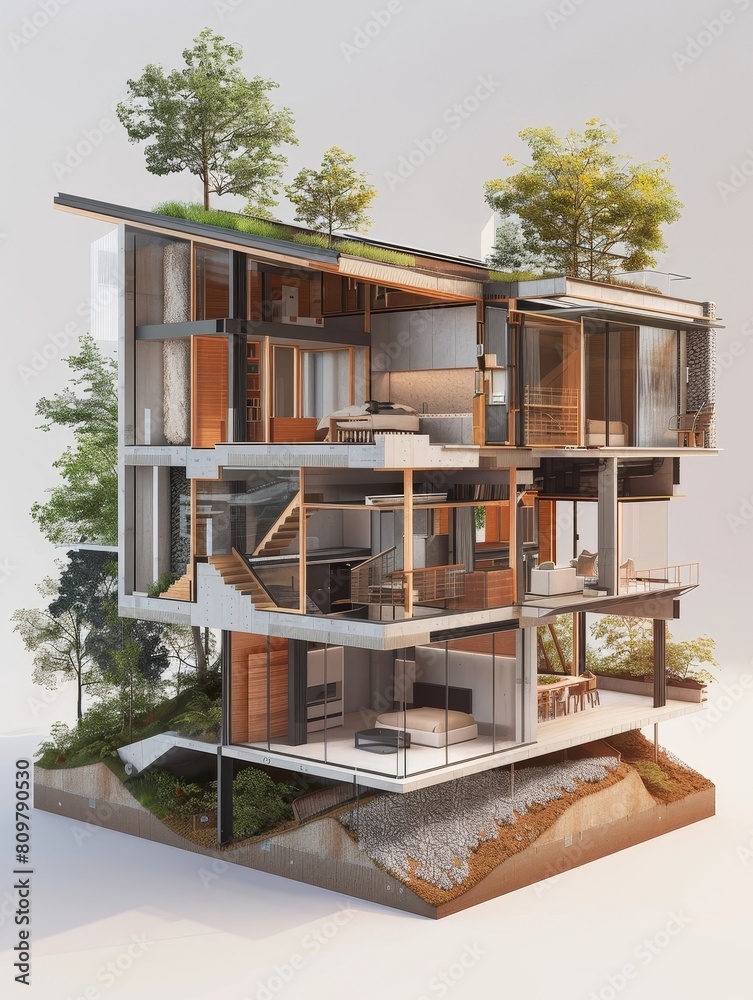 Efficient and Sustainable Passive House Design with Innovative Cross ...