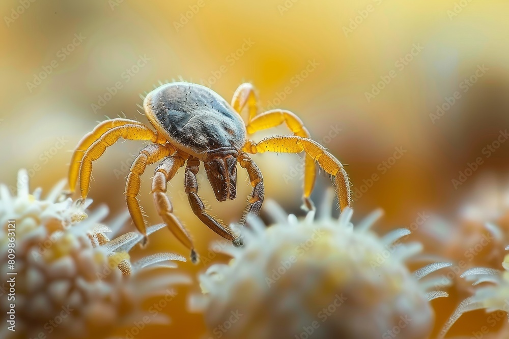 Insect monster bites, encephalitis tick macro dust mite, horrible ...