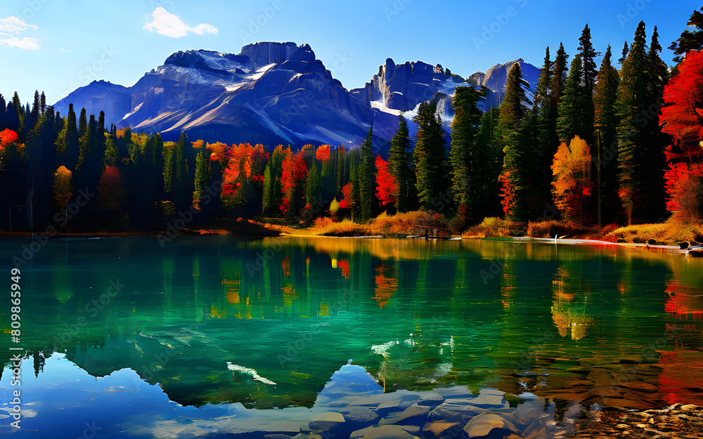 "The changing colors of the lake mirror the evolving seasons of their ...