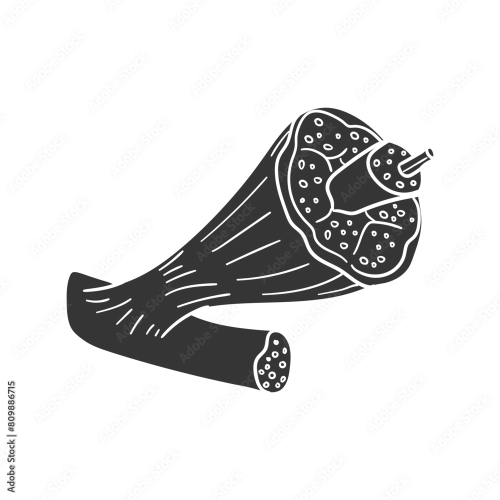 Muscle Skeletal Icon Silhouette Illustration. Human Body Vector Graphic ...