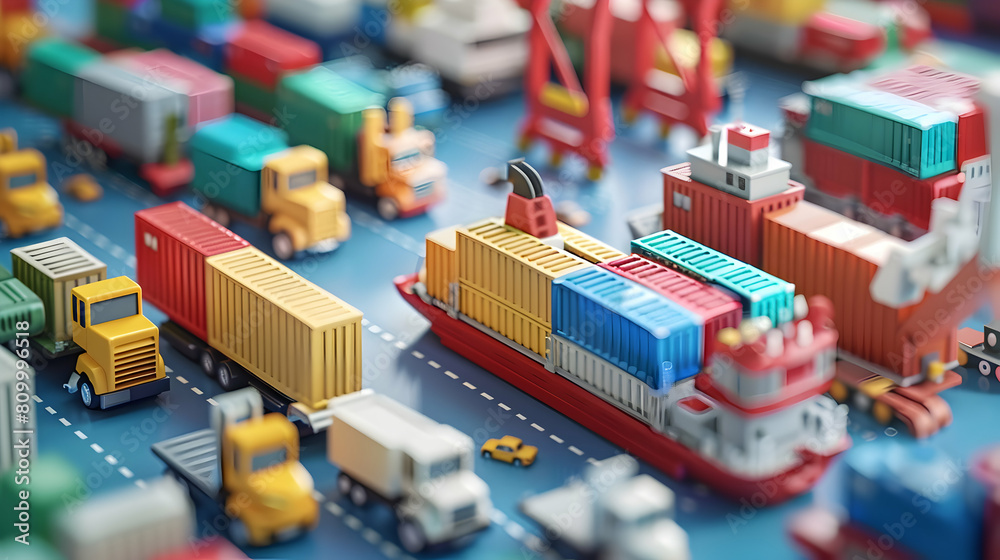 3D cute icon as Supply Chain Risk Manager Planning Logistics concept as ...