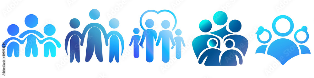 Family clipart collection, symbol, logos, icons isolated on transparent ...