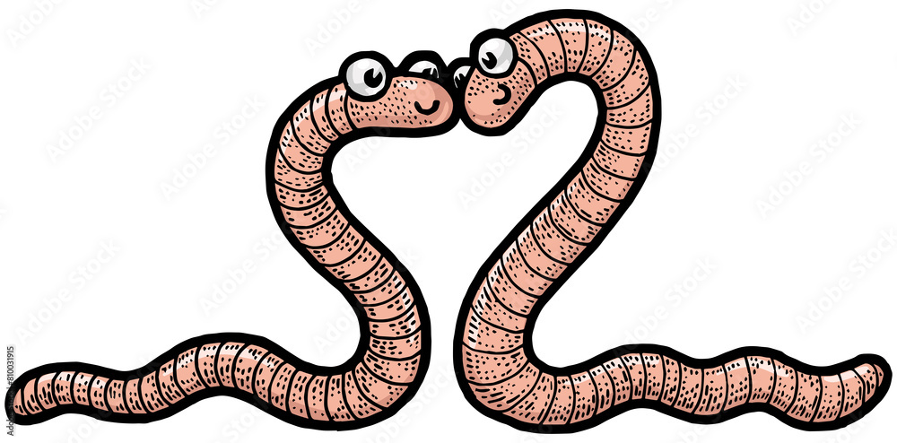 Worm love couple hug sketch PNG illustration Stock Illustration | Adobe ...