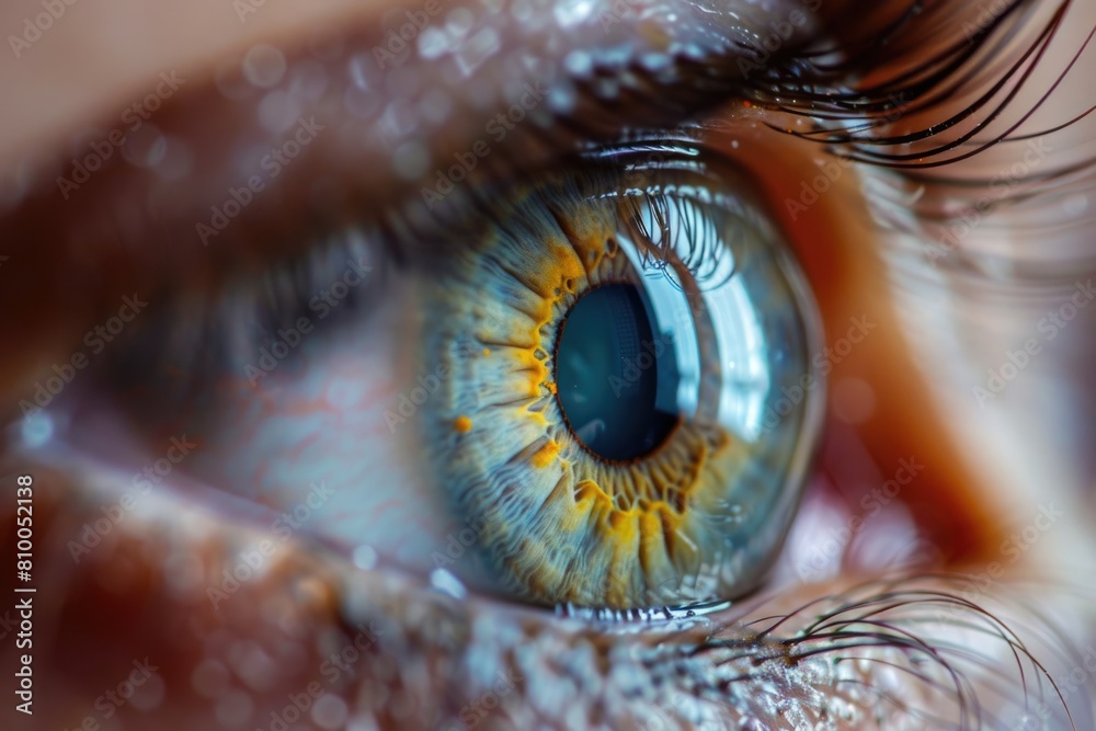 Corneal Disease Keratoconus: Macro Photo of Human Eye with Astigmatism ...