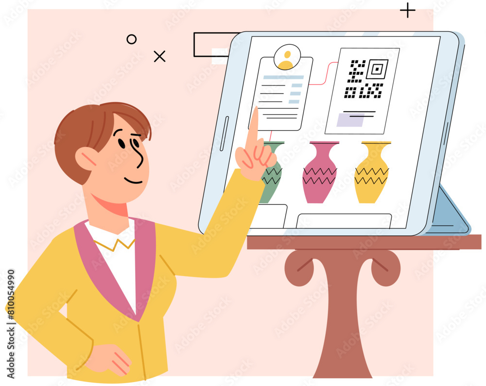 Cashless payment. Vector illustration. Touchless payment options help ...