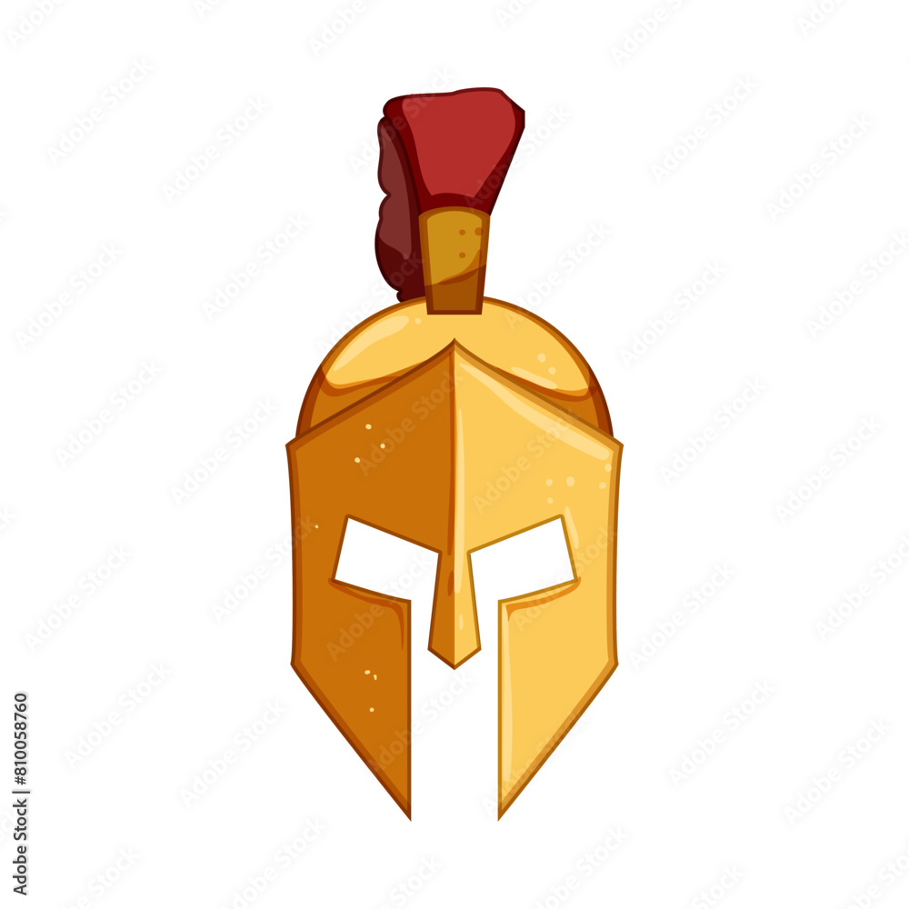 armour spartan helmet cartoon. greek logo, trojan gladiator, rome ...