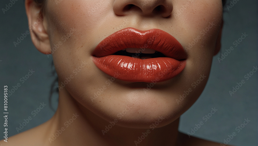Generative Ai, salon advertisement lips after augmentation procedure ...