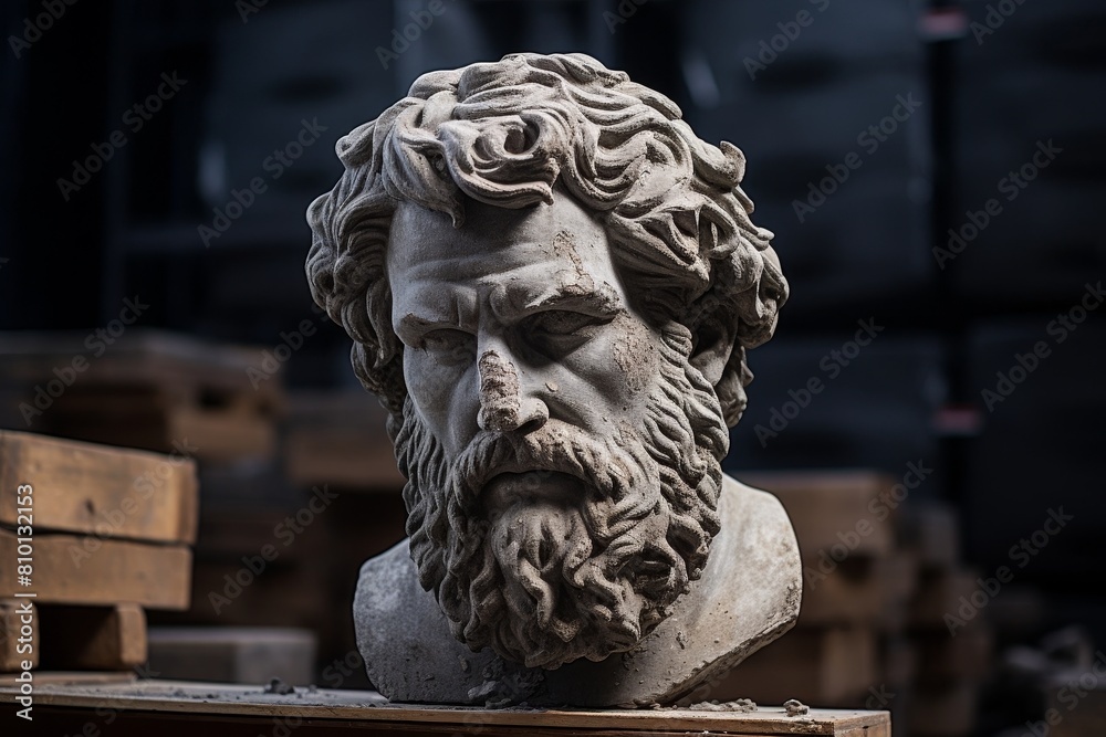 ancient greek philosopher bust statue Stock Photo | Adobe Stock